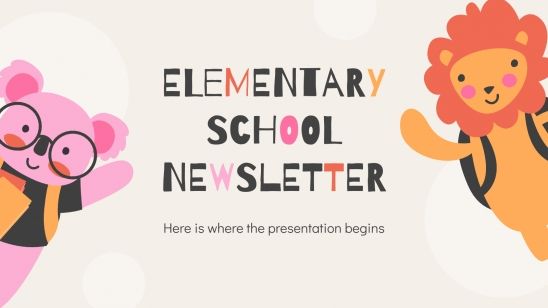 Elementary School Newsletter Google Slides and PPT Template