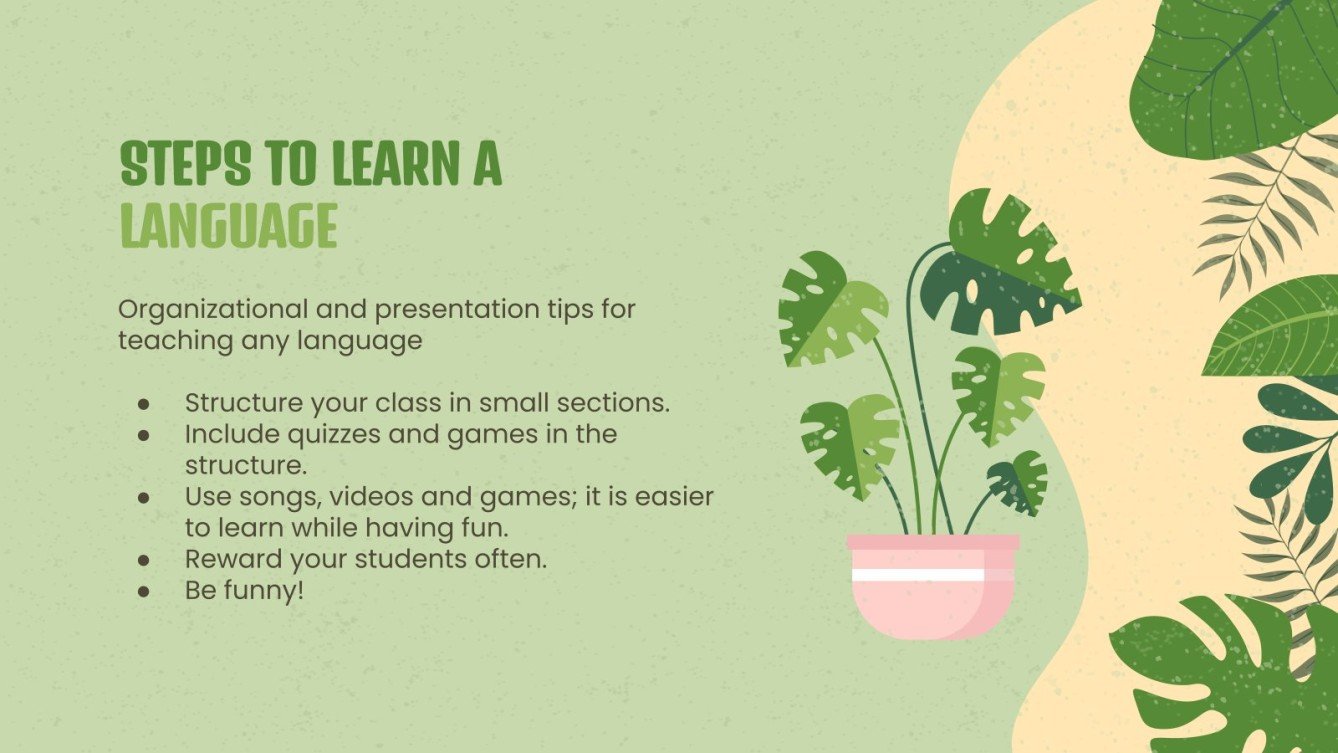 Language Arts Subject for Middle School | Google Slides & PPT