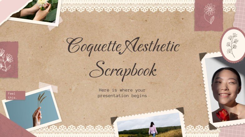 Coquette Aesthetic Scrapbook Presentation
