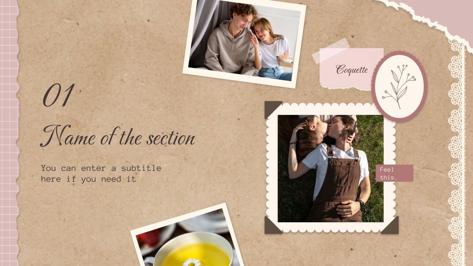 Coquette Aesthetic Scrapbook Presentation