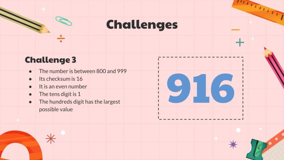 Mathematical Challenge. Three-digit Numbers. GBL