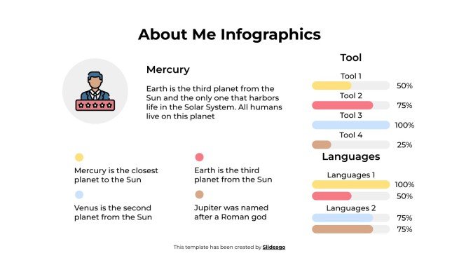 About Me Infographics Template