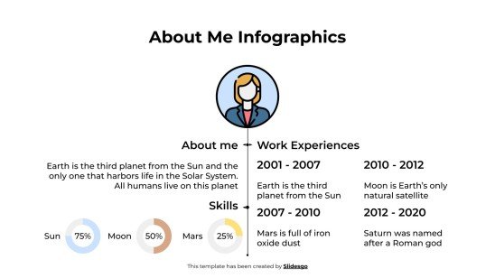 About Me Infographics Template