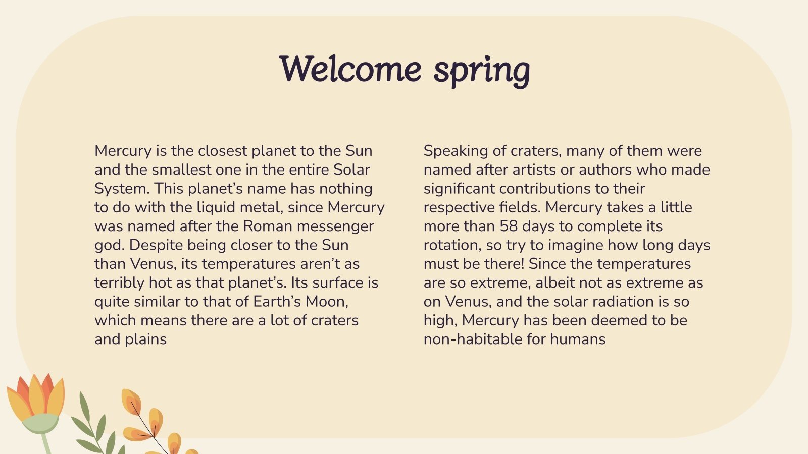 It's Spring Season Presentation