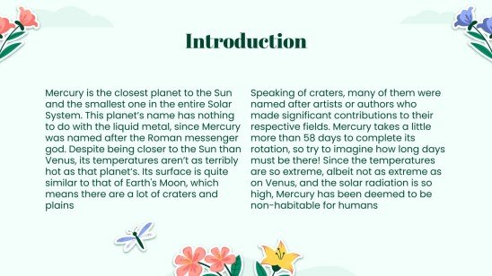 Spring Season Theme Presentation