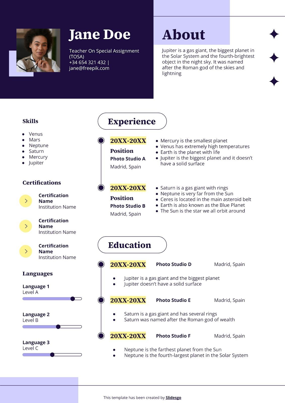 Teacher On Special Assignment - TOSA - Resume Presentation