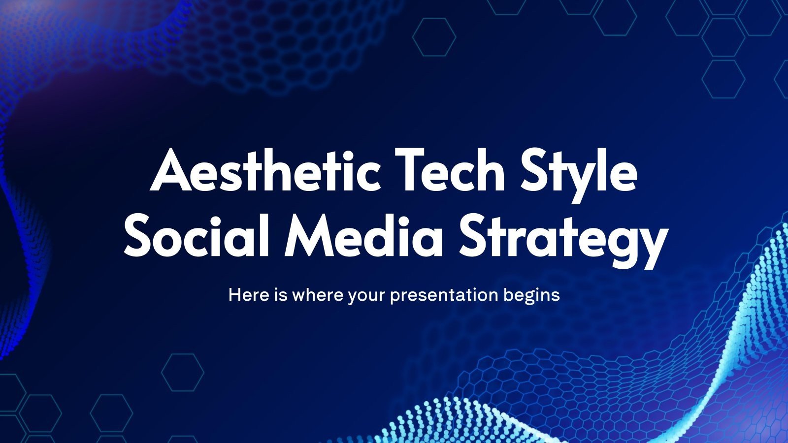 Aesthetic Tech Style Social Media Strategy Presentation