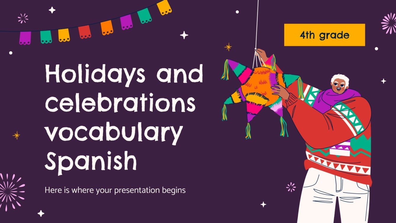 Holidays and Celebrations Vocabulary - Spanish - 4th Grade