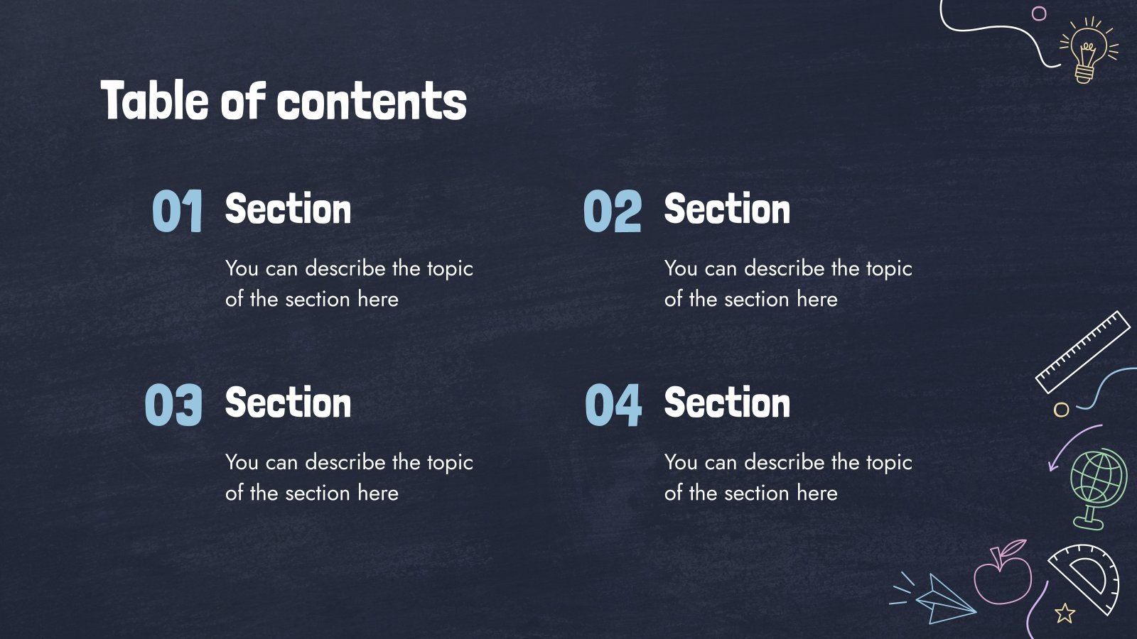 Doodle Chalkboard Background Presentation