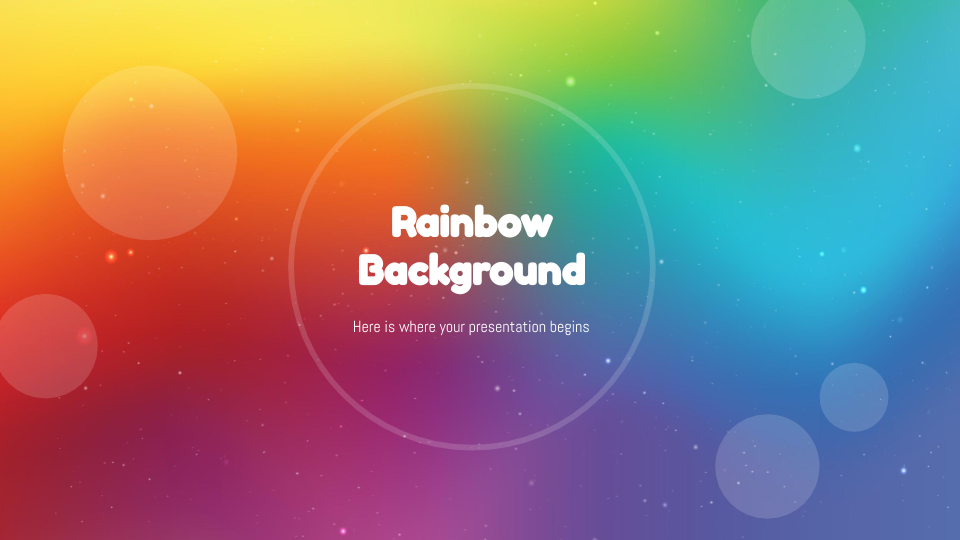 Rainbow Background Google Slides & PowerPoint Template