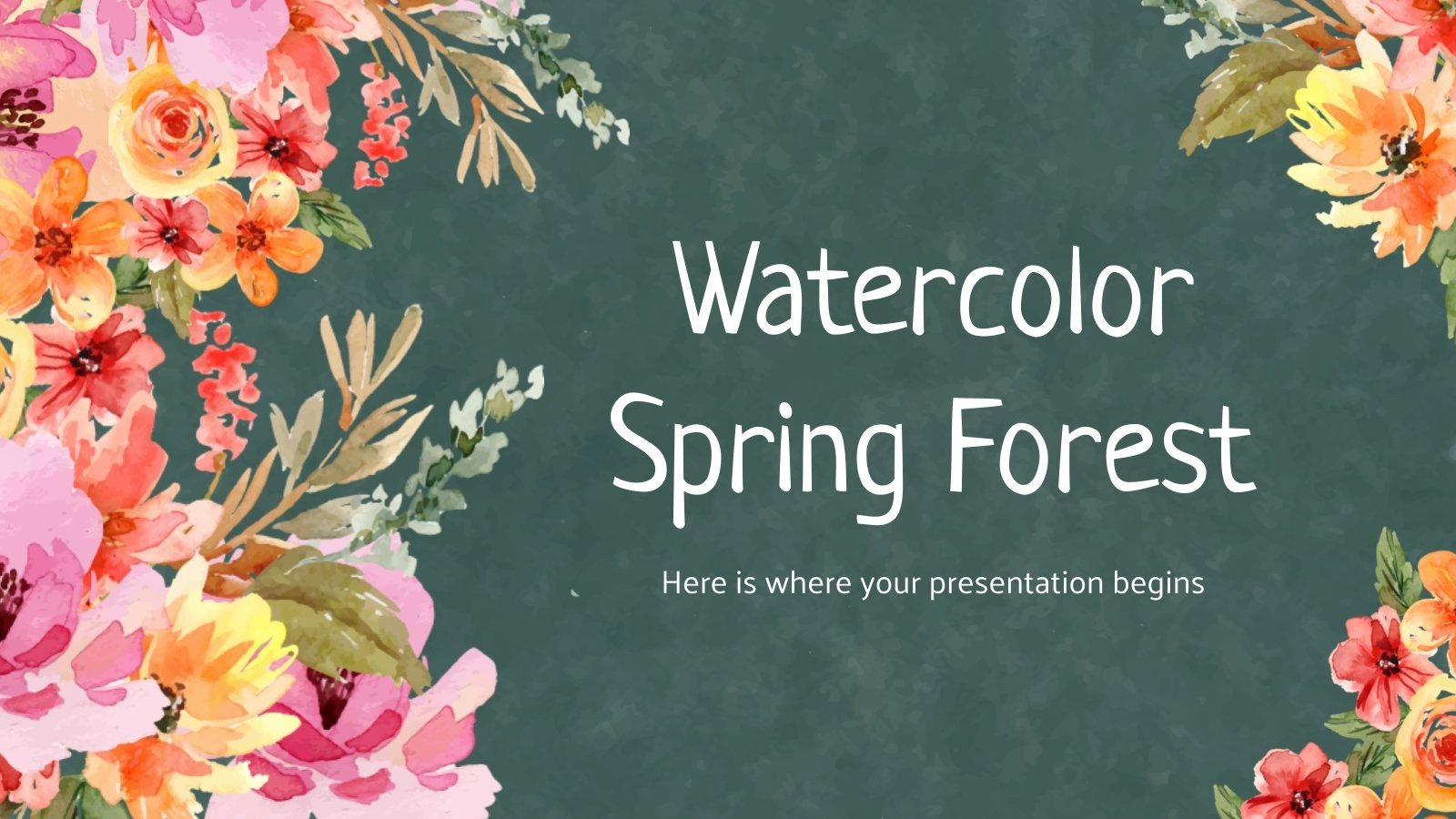Watercolor Spring Forest | Google Slides & PowerPoint