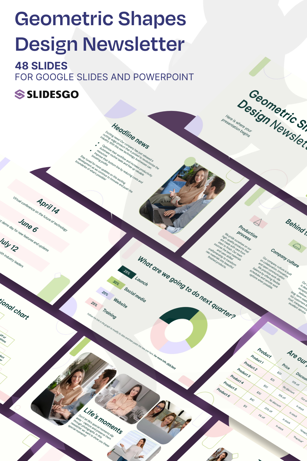 Geometric Shapes Design Newsletter Presentation