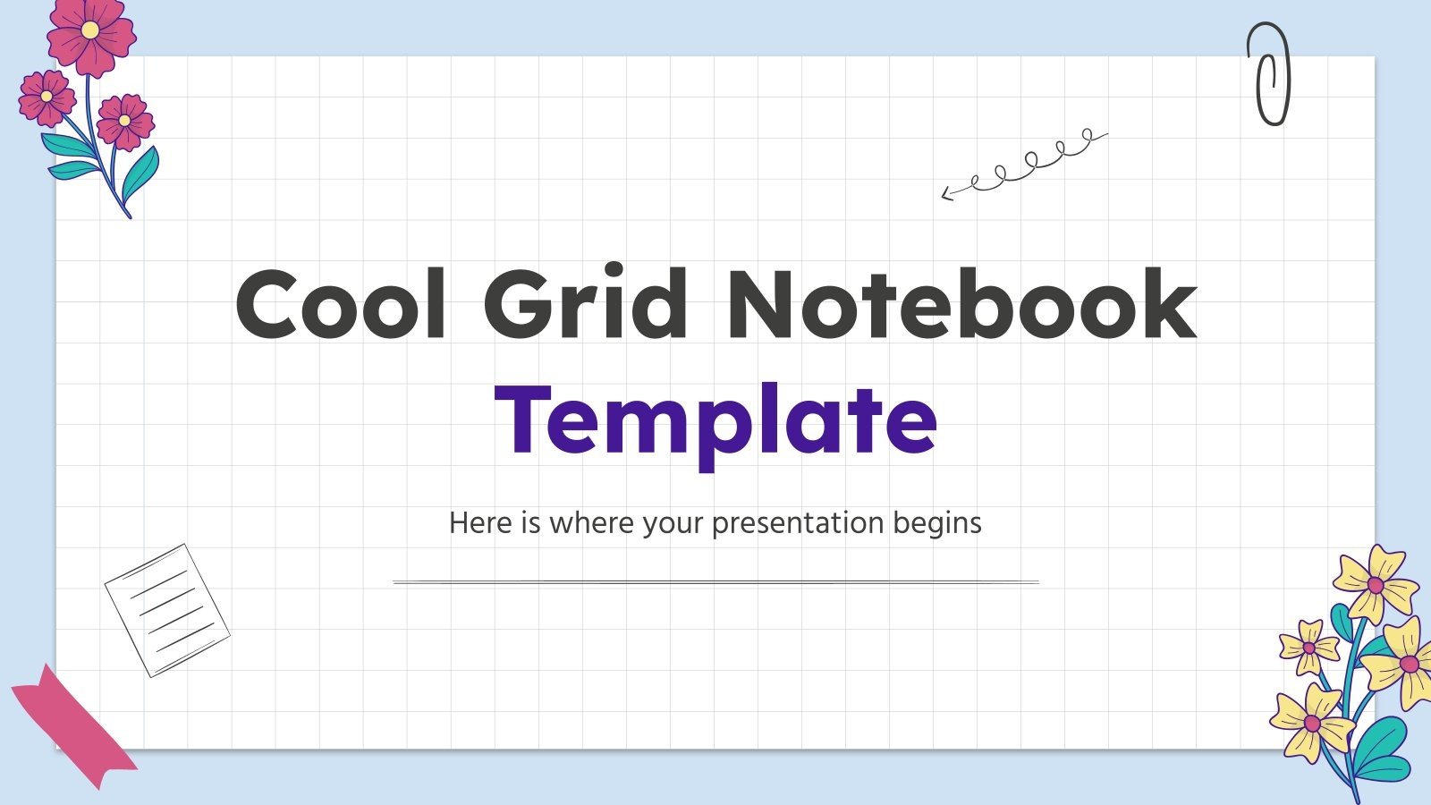 Cool Grid Notebook Template Presentation