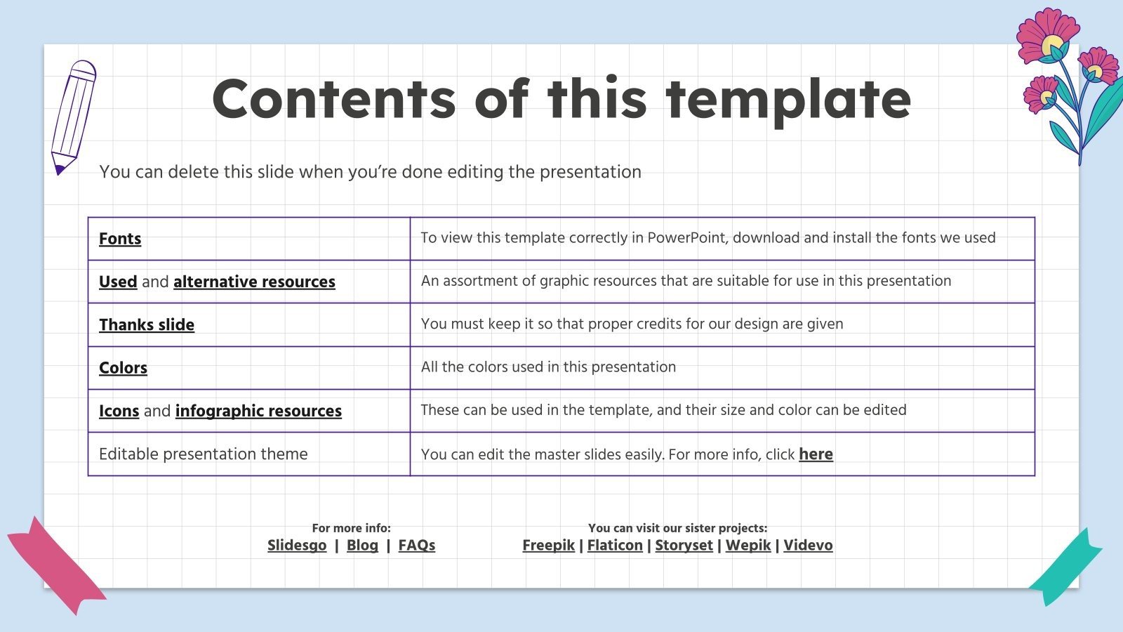 Cool Grid Notebook Template Presentation