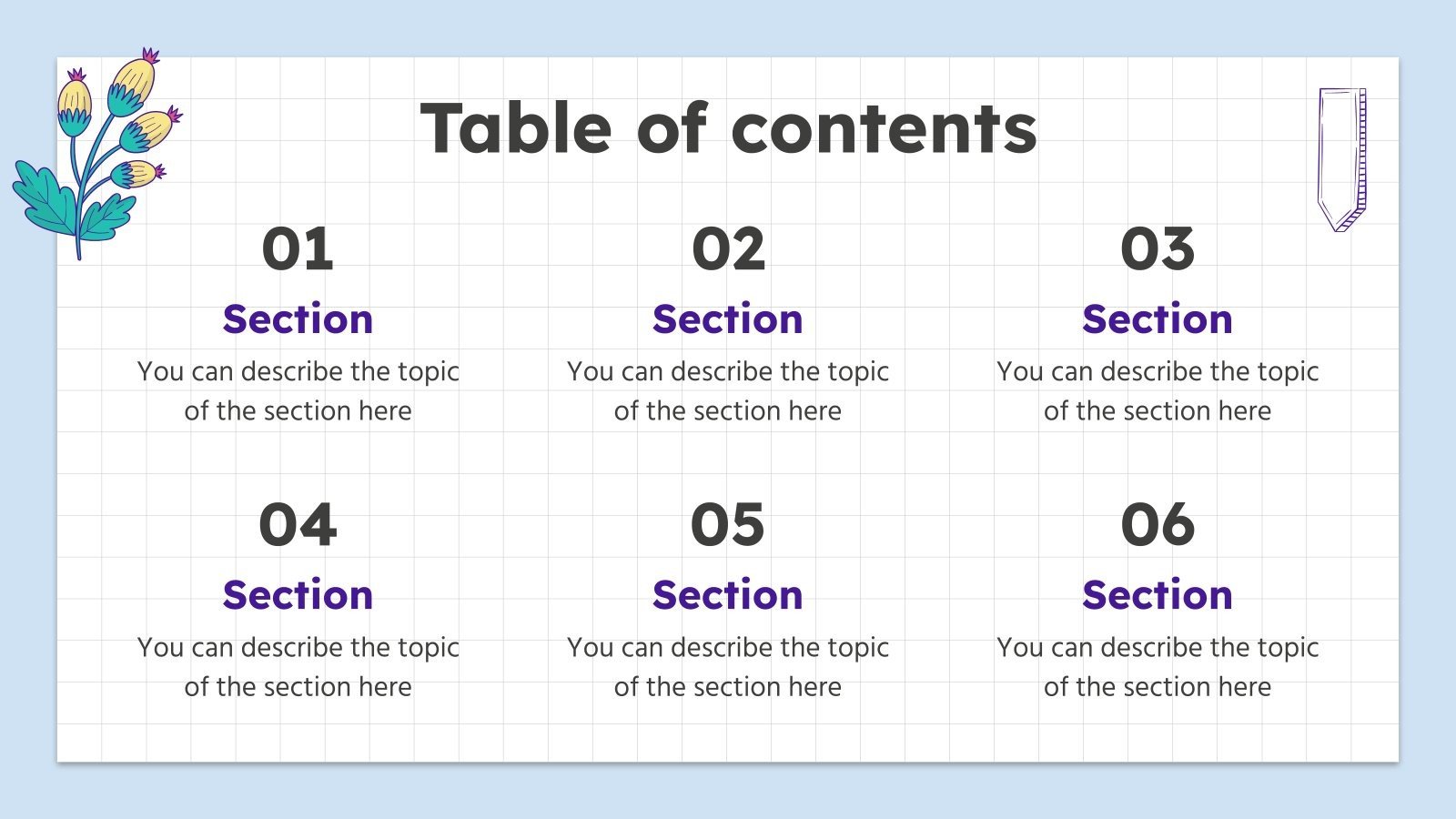 Cool Grid Notebook Template Presentation