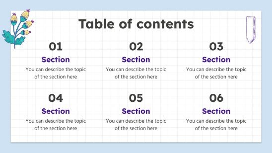 Cool Grid Notebook Template Presentation