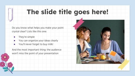 Cool Grid Notebook Template Presentation