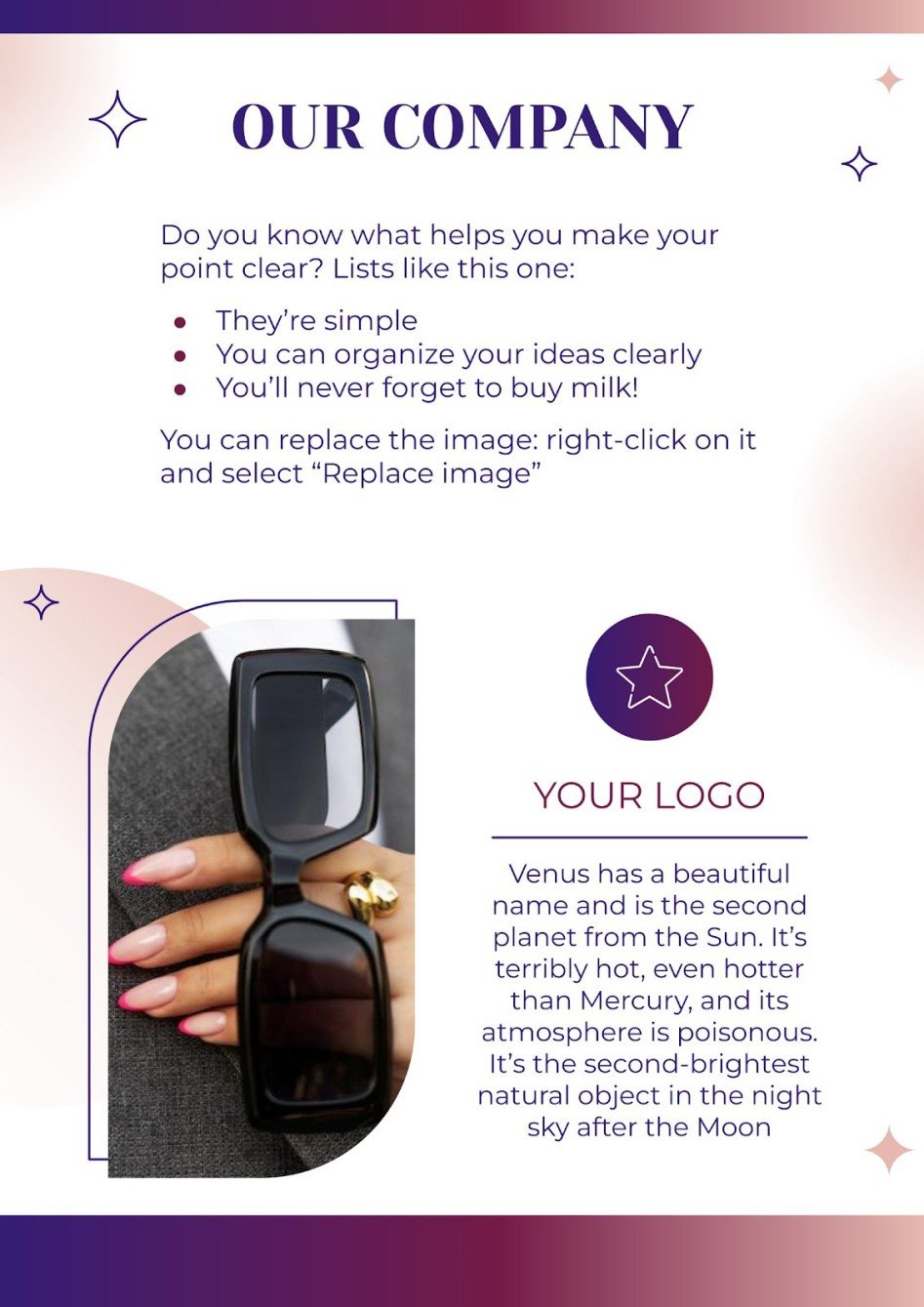 Sun Glasses Catalog Presentation