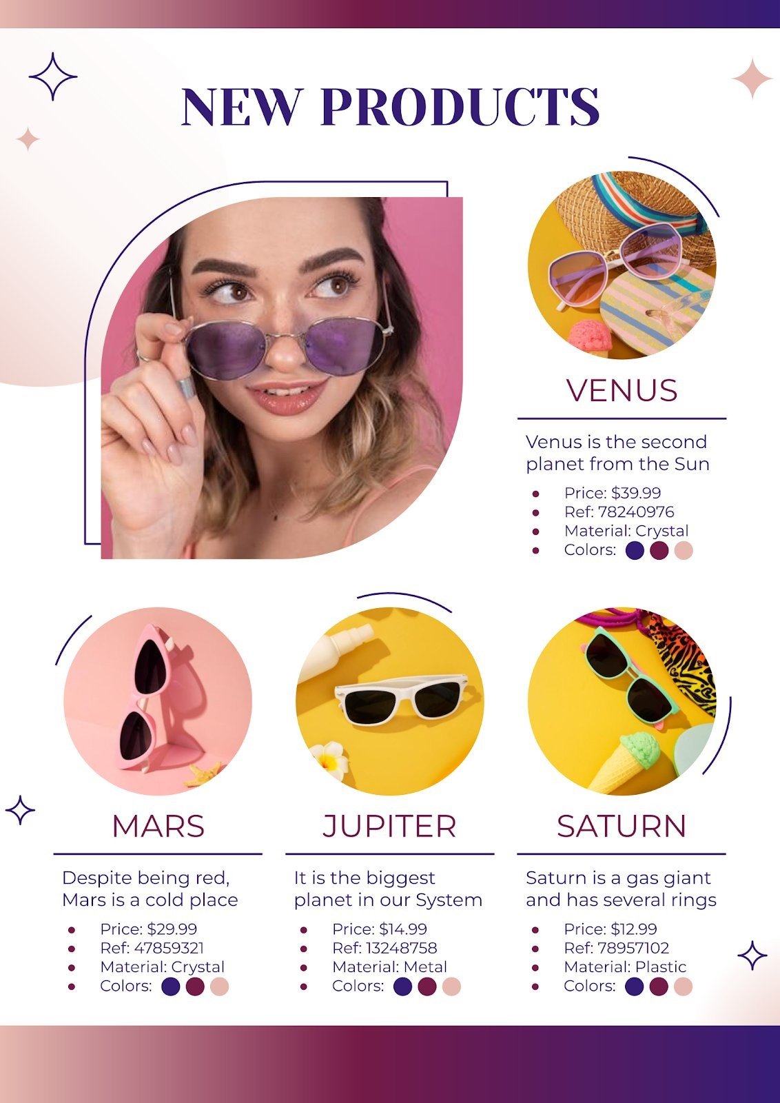 Sun Glasses Catalog Presentation