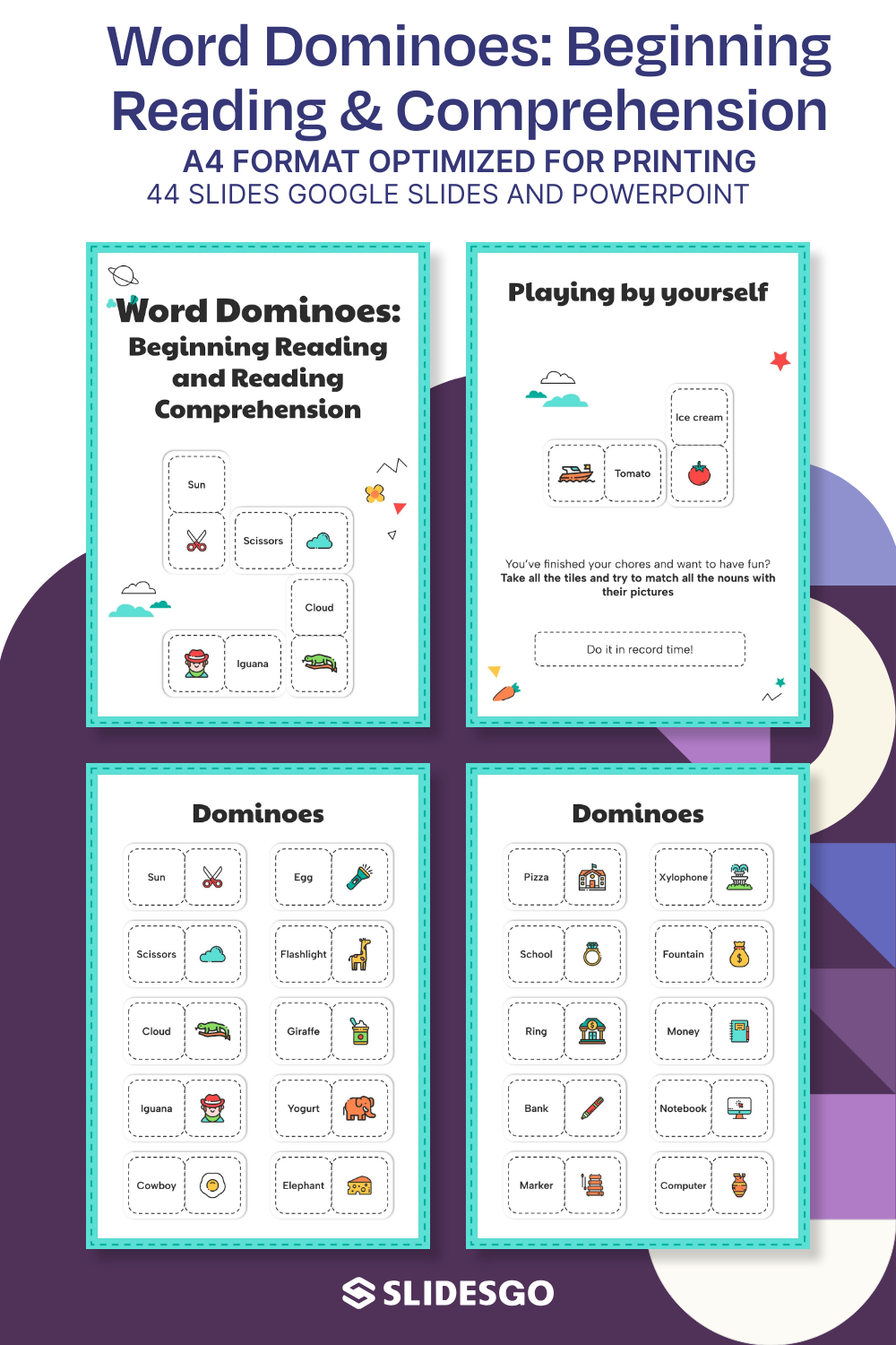 Word Dominoes: Beginning Reading and Reading Comprehension
