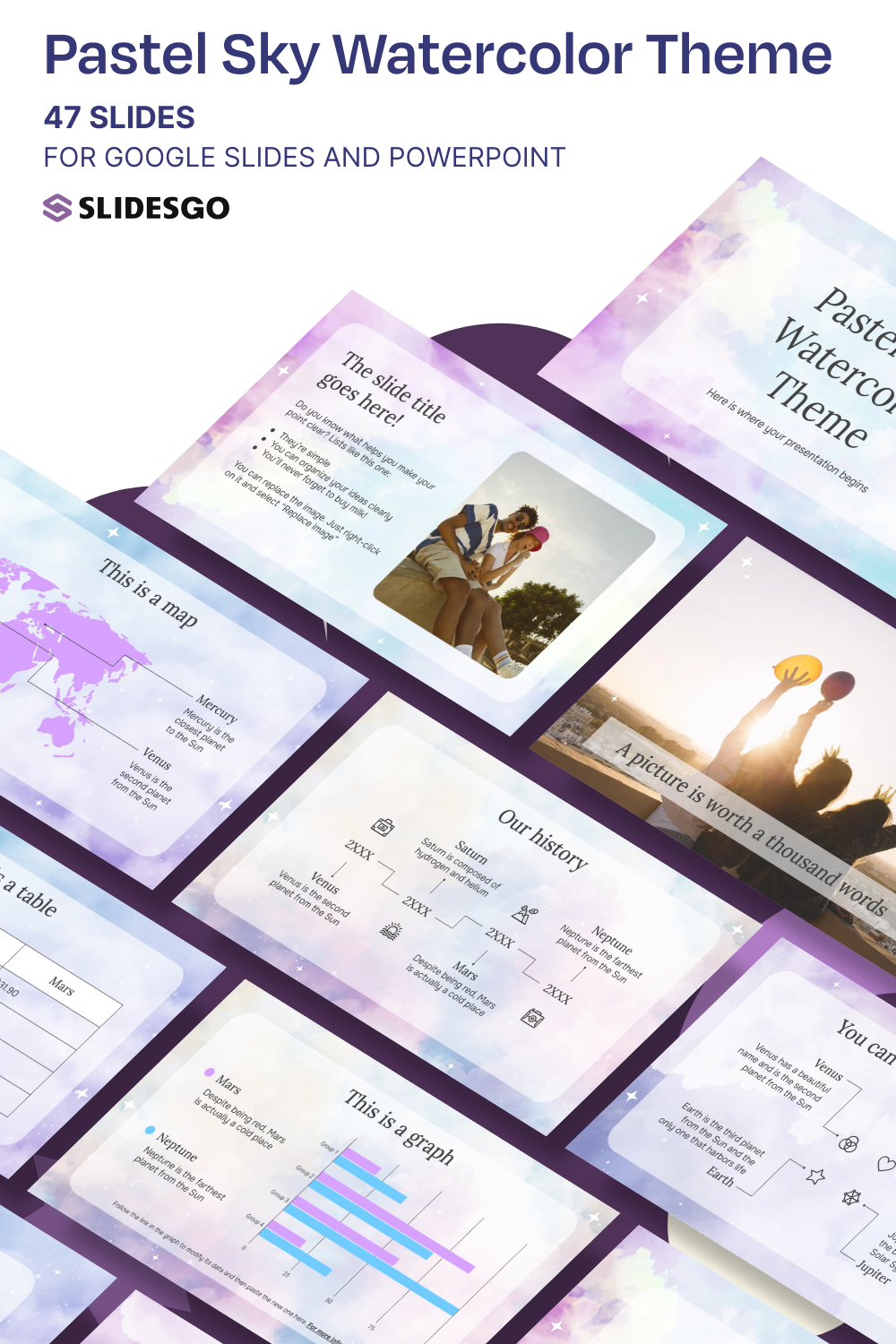 Pastel Sky Watercolor Theme Presentation