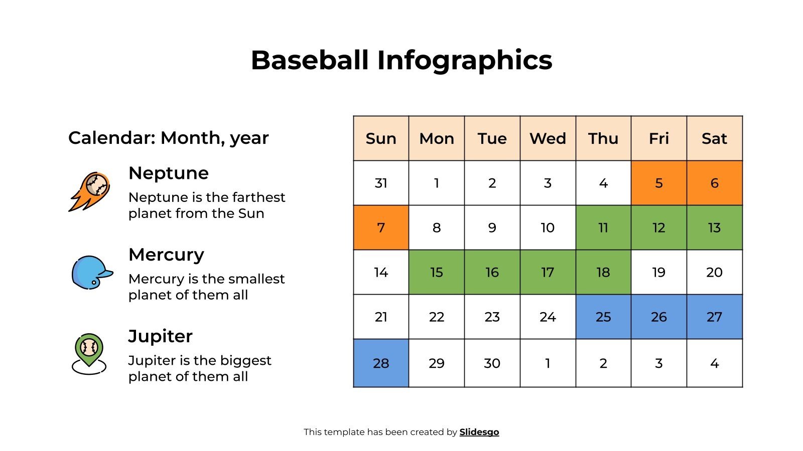 Baseball Infographics Template