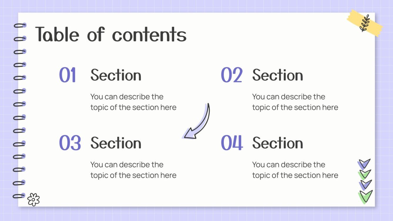 Cool Grid Notebook Template