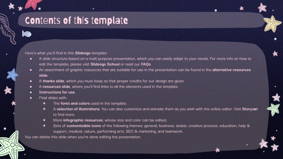 Starfish Pattern Minitheme Presentation