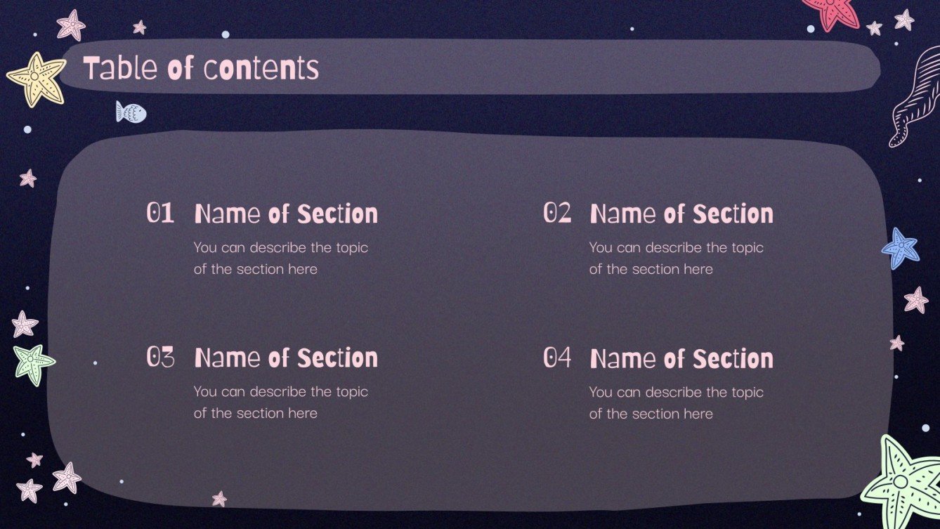 Starfish Pattern Minitheme Presentation