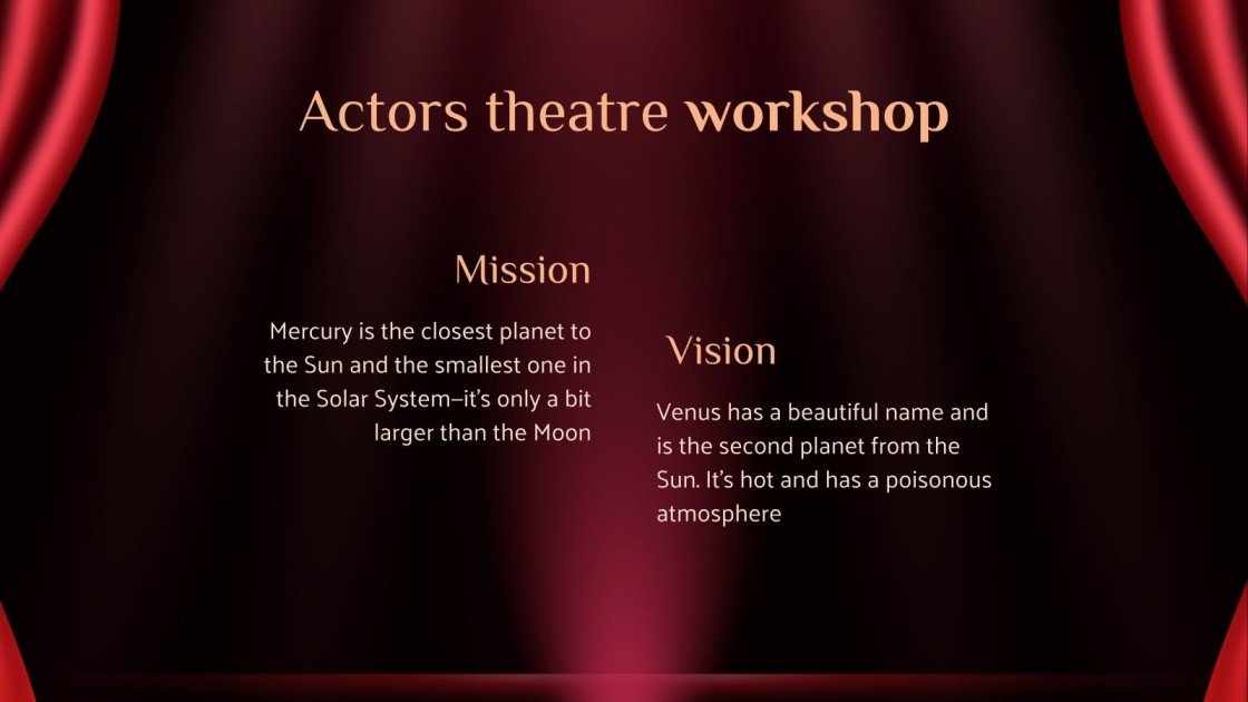 Stage Acting Workshop Presentation