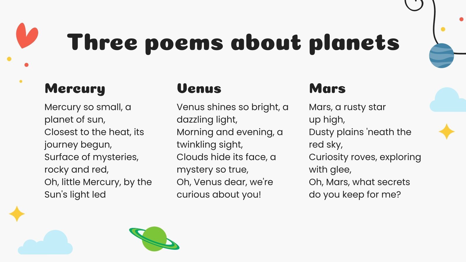 Short Poems For Kids Presentation