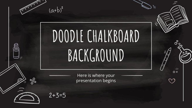 Doodle Chalkboard Background Presentation