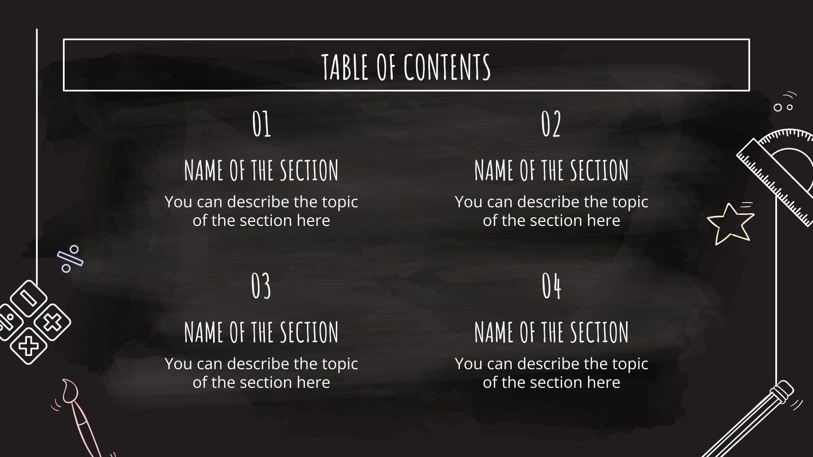Doodle Chalkboard Background Presentation