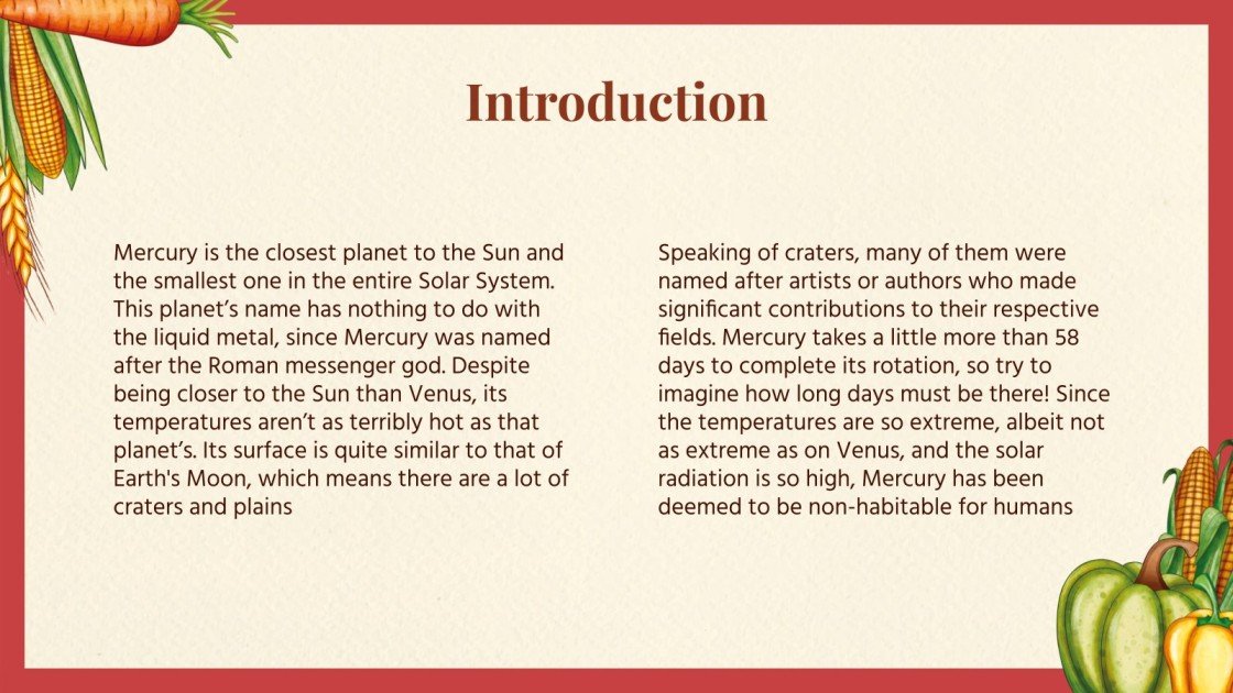 Food Template Presentation