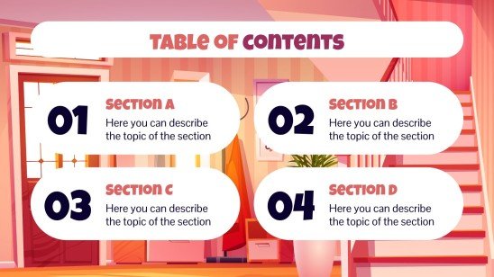 Cartoon Family House Minitheme Presentation