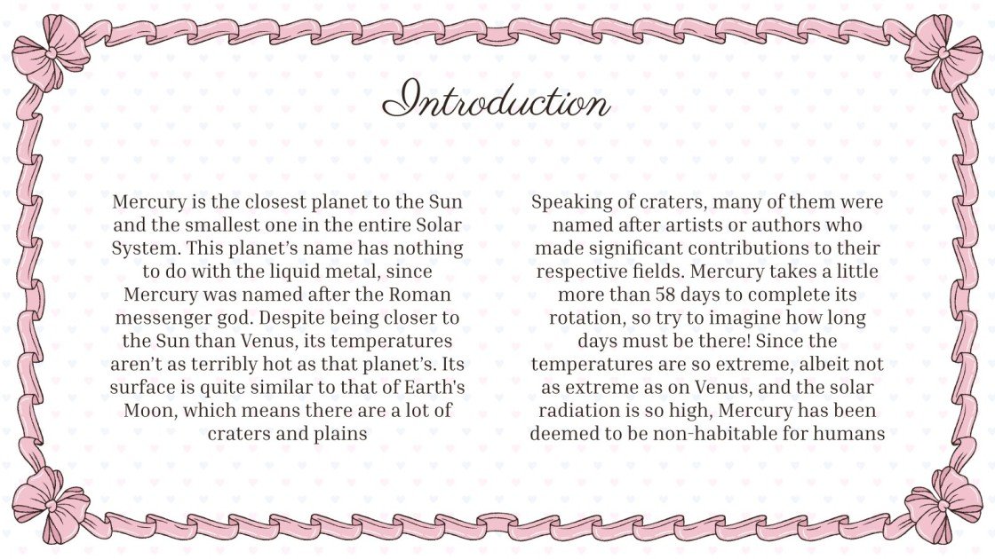 Coquette Aesthetic Theme Presentation