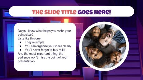 Cartoon Family House Minitheme Presentation