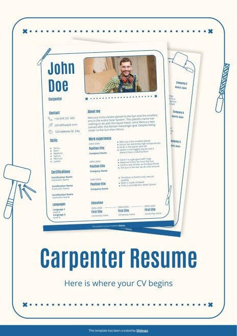 Carpenter Resume Presentation
