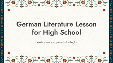 German Literature Lesson for High School Presentation