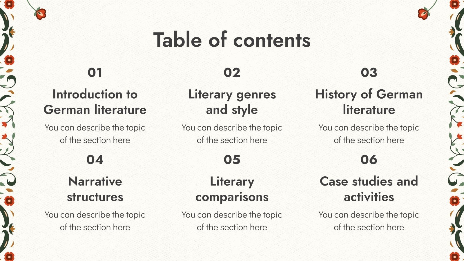 German Literature Lesson for High School Presentation