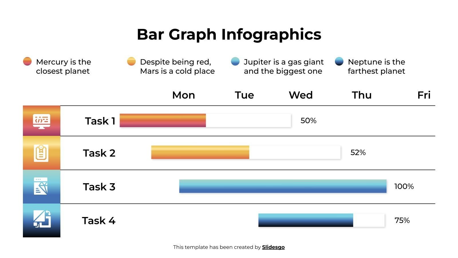 Présentation Infographies de graphiques à barres