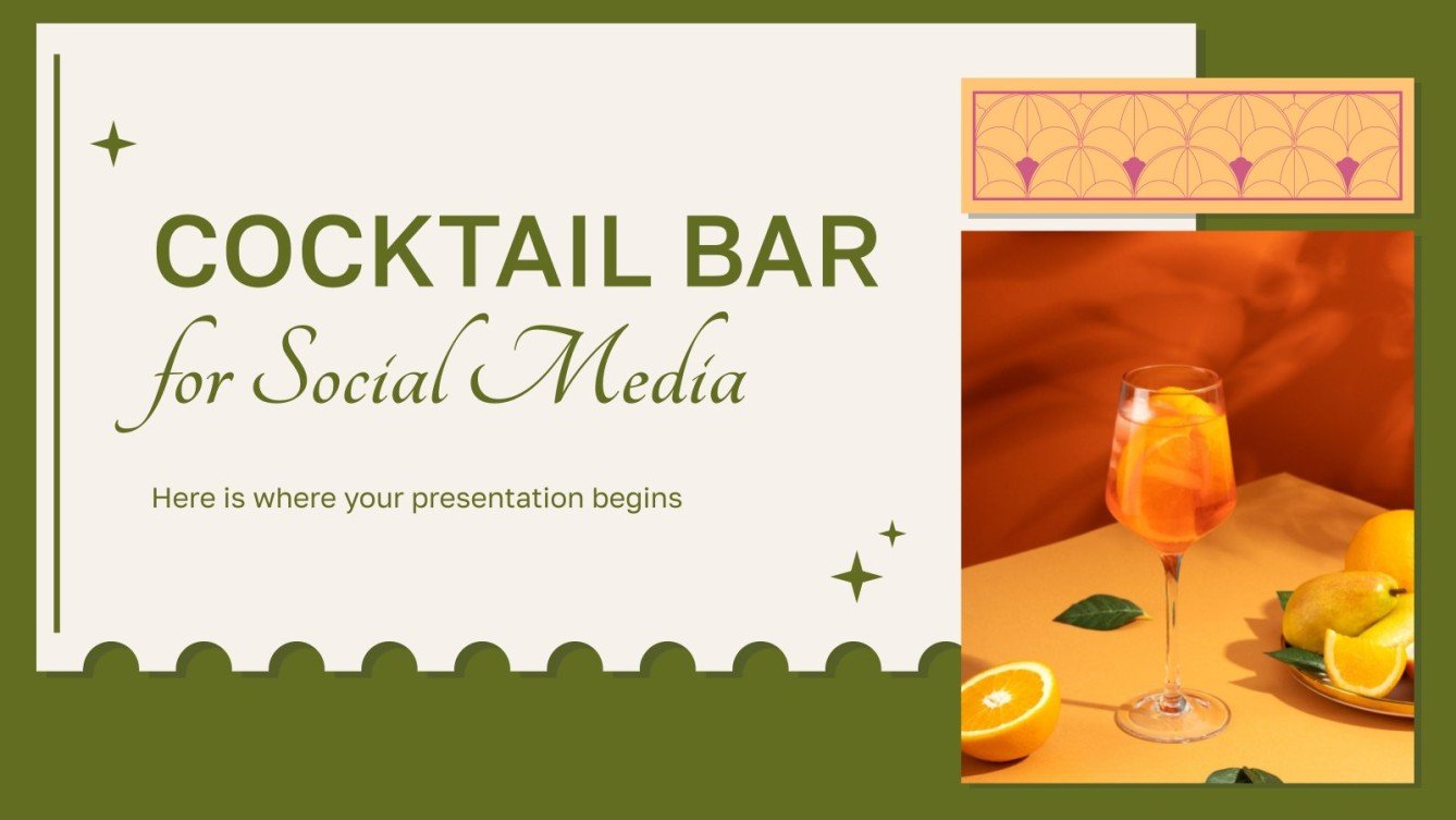 Free templates about Cocktails for Google Slides & PowerPoint