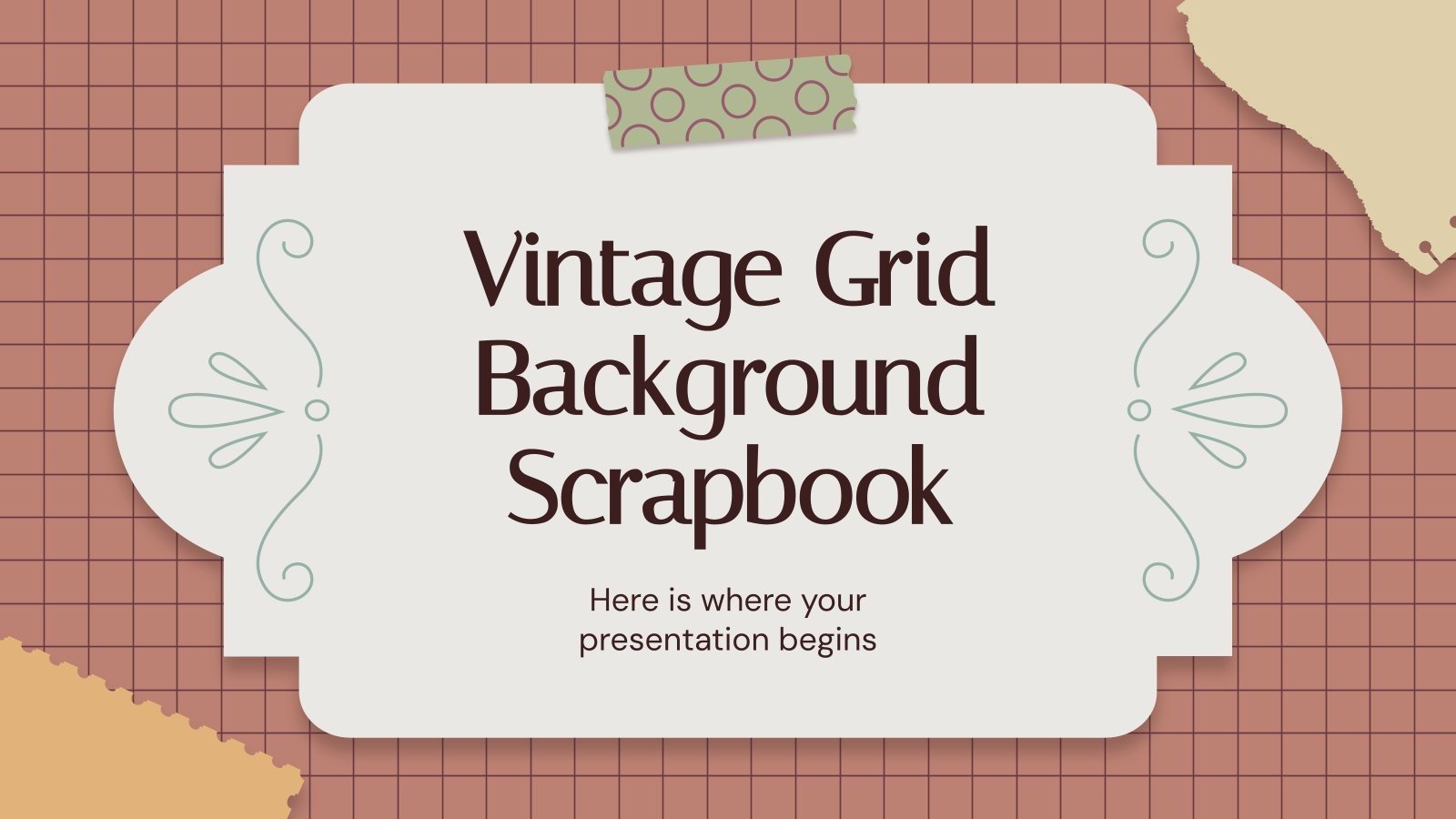 Vintage Grid Background Scrapbook | Google Slides & PPT