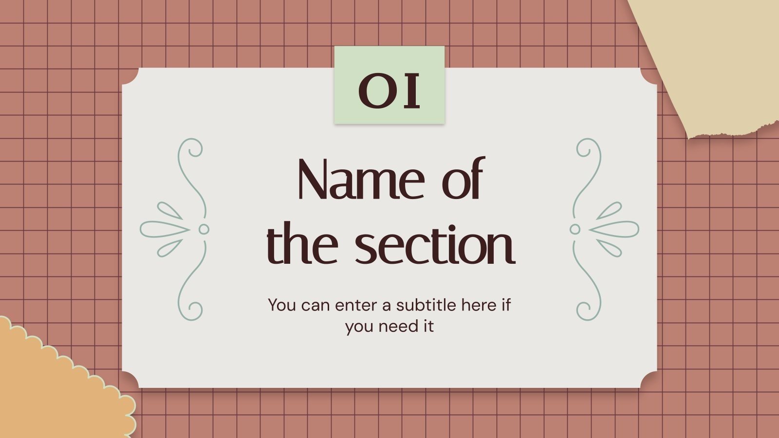 Vintage Grid Background Scrapbook | Google Slides & PPT