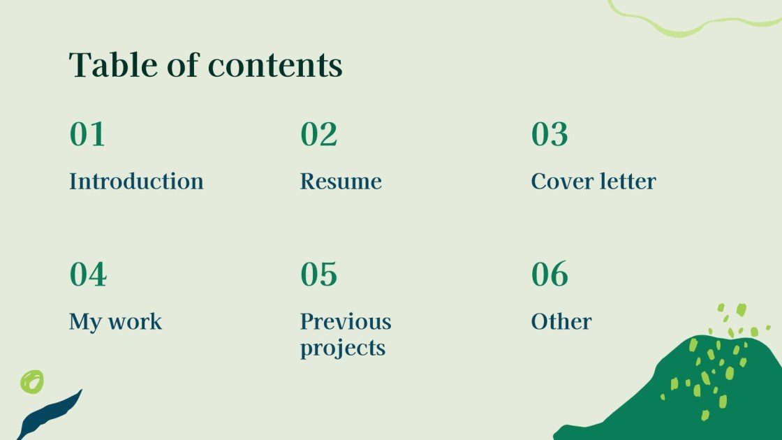 Shades of Green Portfolio Presentation