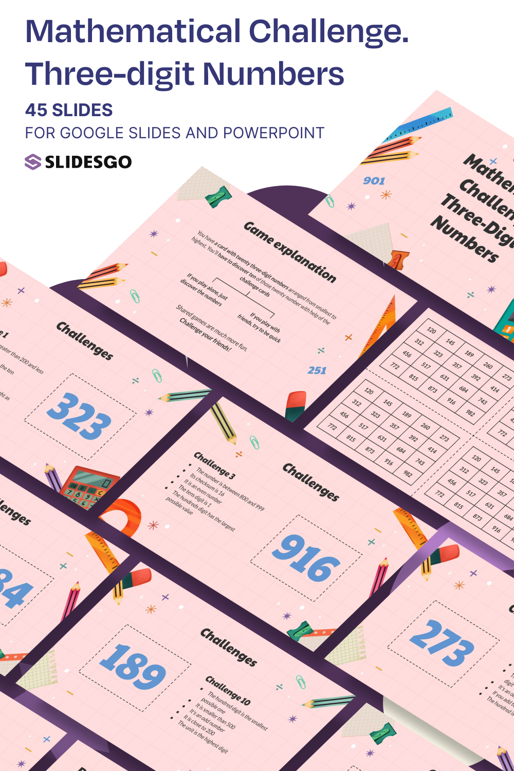 Mathematical Challenge. Three-digit Numbers. GBL