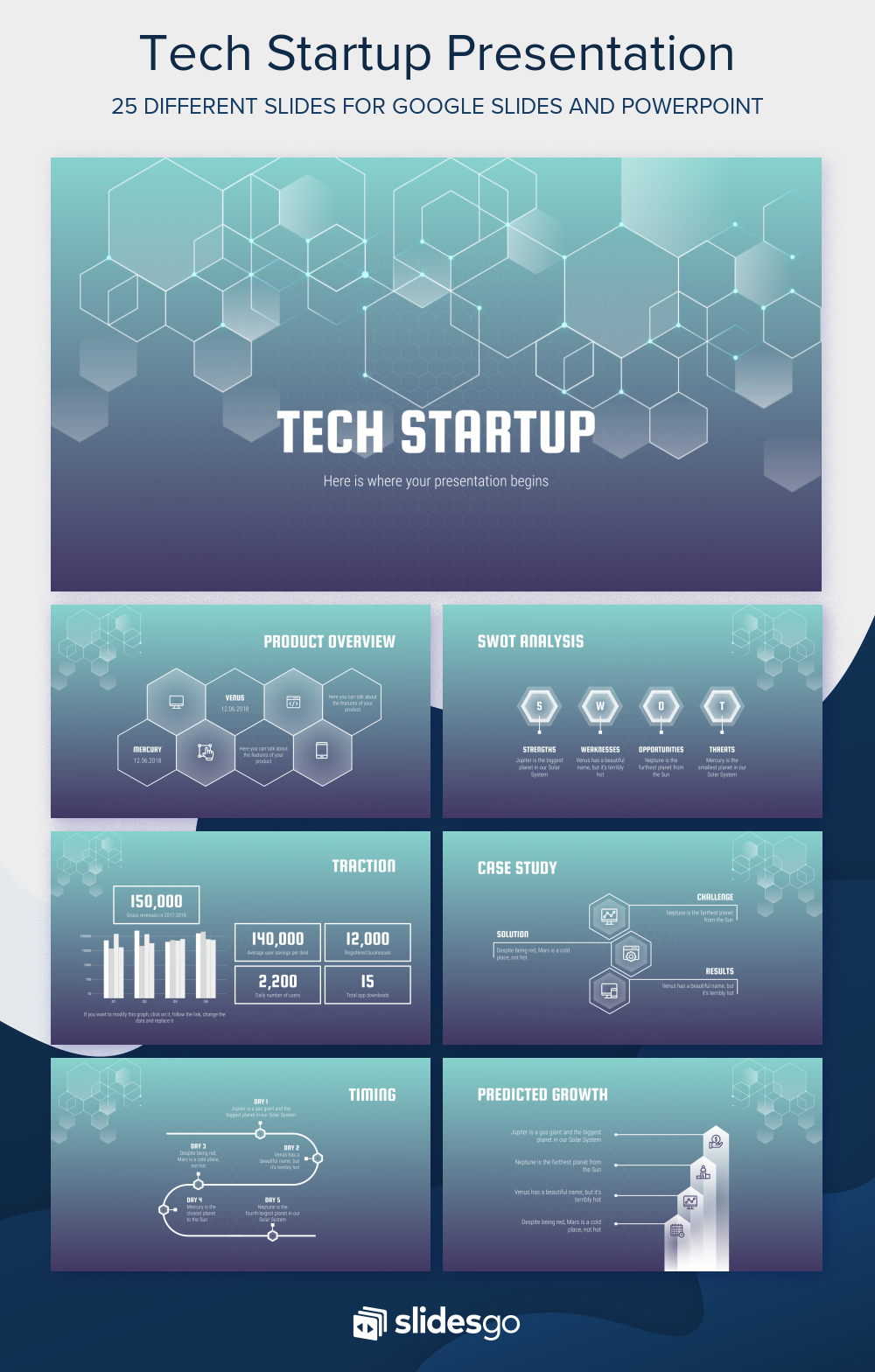 Tech Startup Google Slides and PowerPoint Template