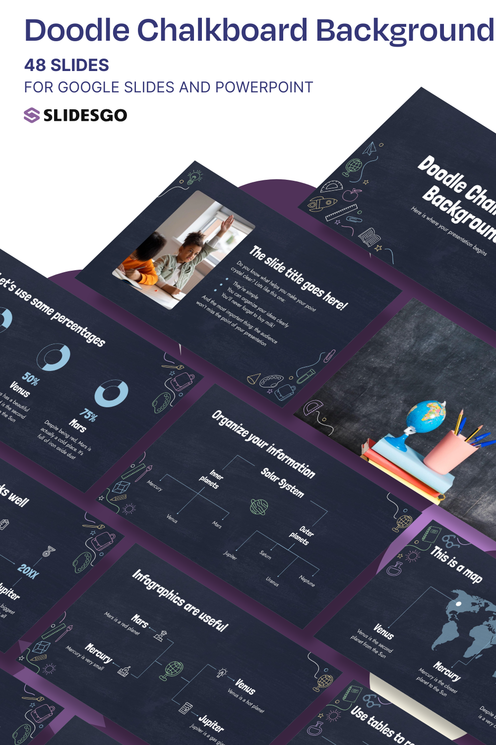 Doodle Chalkboard Background Presentation