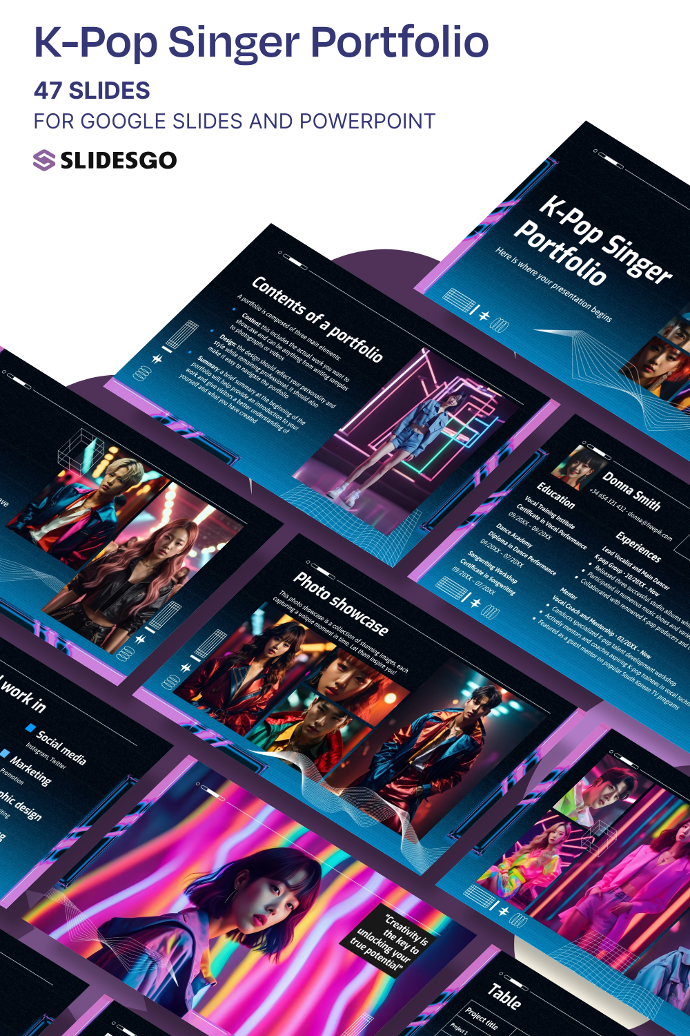 K-Pop Singer Portfolio Presentation