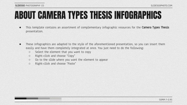 Camera Types Thesis Infographics Template